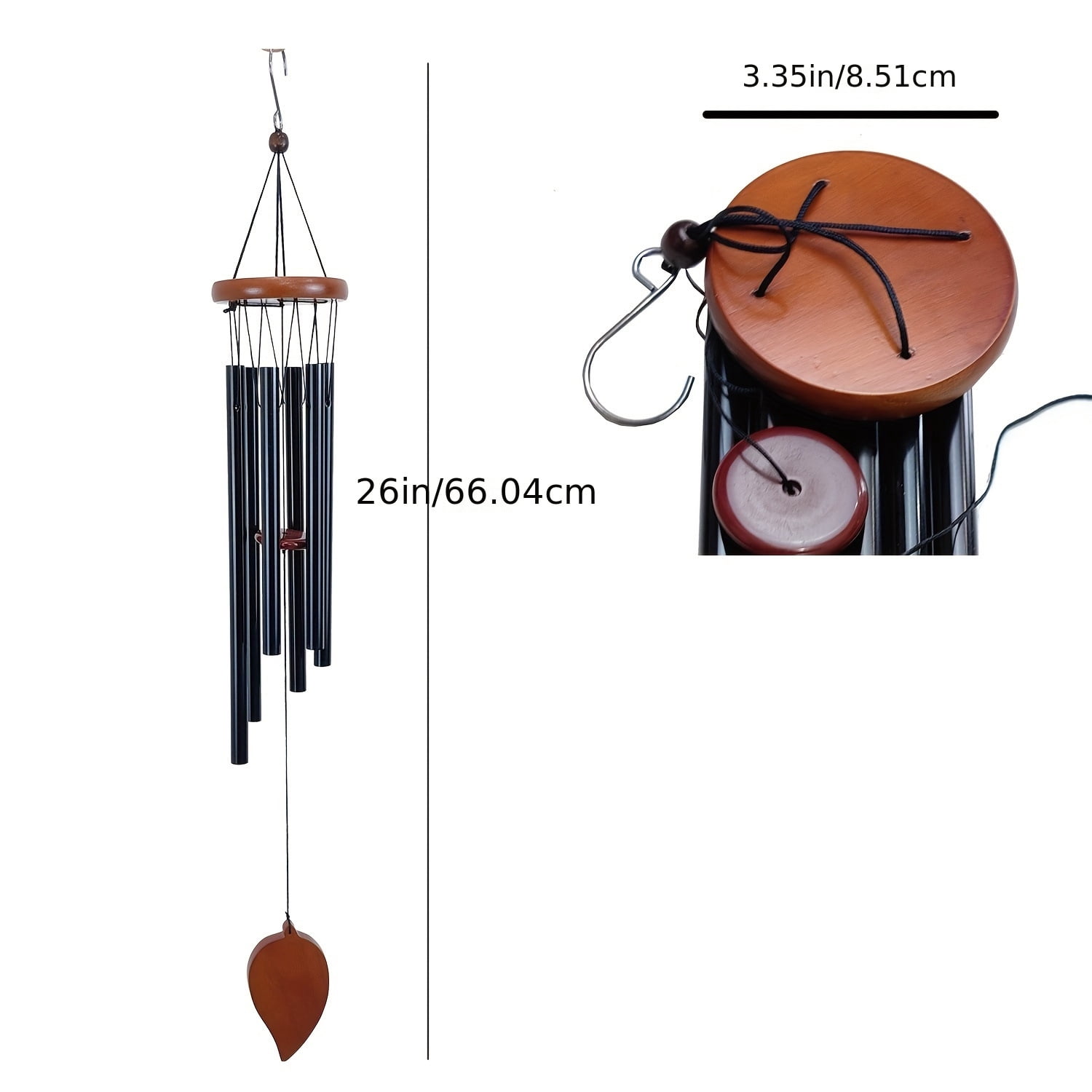 Small Wind Chimes for Outside, Wind Chimes Outdoor with 6 Tuned Tubes ...