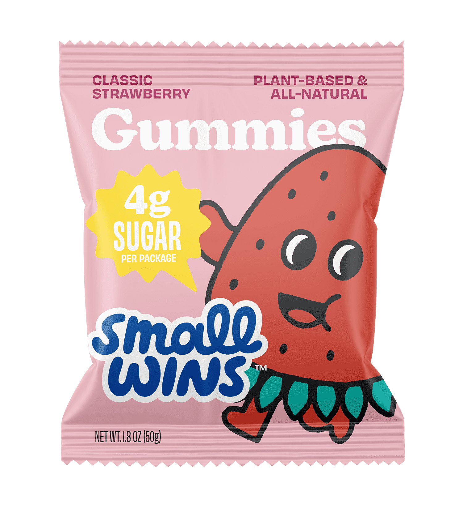 Small Wins Strawberry Gummy Candy, 1.8 oz Bag, Pack of 6 - Walmart.com