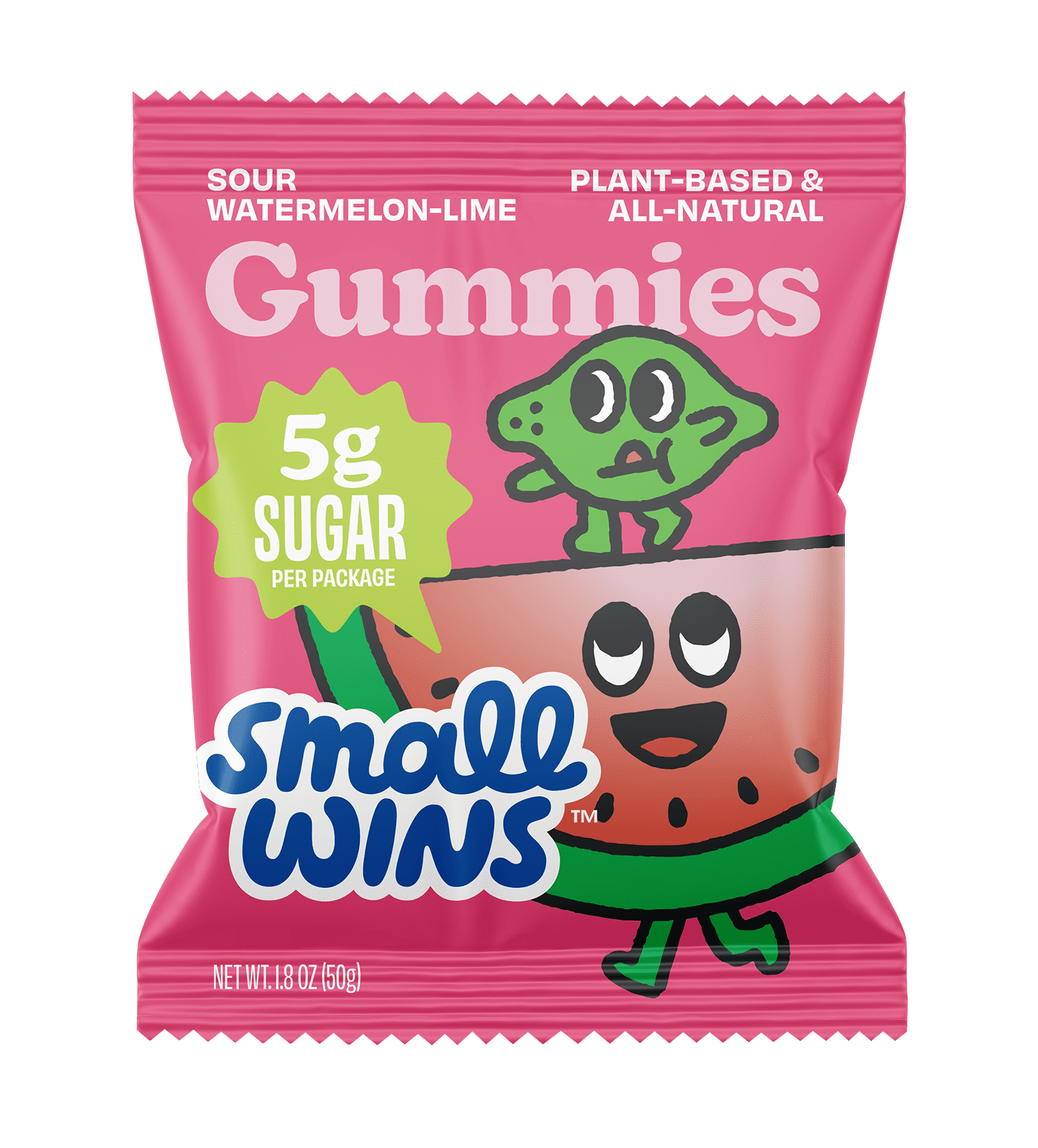 Small Wins Gluten-Free Plant-Based Sour Watermelon-Lime Gummy Chew ...