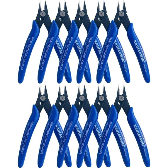 Small Wire Cutters 10 Pack- 170 Wire Flush Cutters Wire Clippers ...