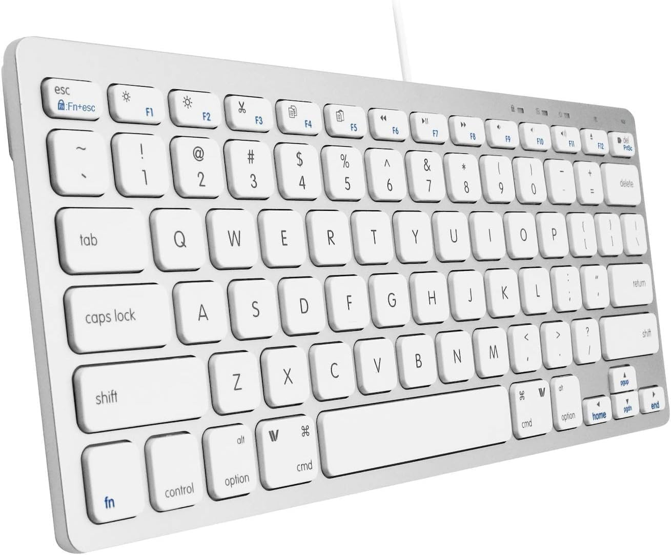 Small Wired Keyboard for and - 78 Scissor Compatible Keyboard for /Air, iMac, mini/ - Plug and ...