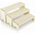 Small Wood Display Risers, 3 Tier Cologne Perfume Organizer Stand ...