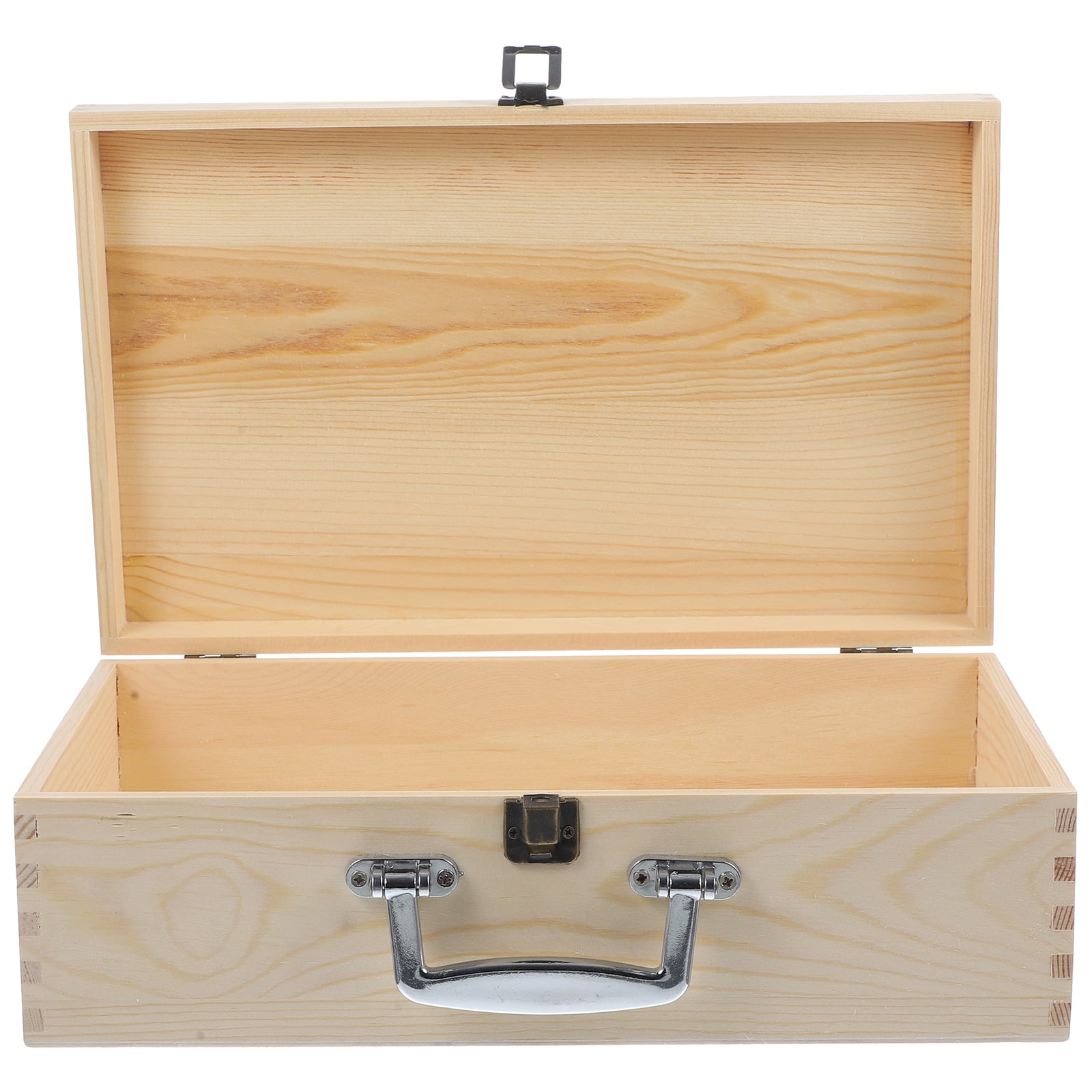 Small Wooden Box with Lock Gift Boxes Crates Memory Metal - Walmart.com