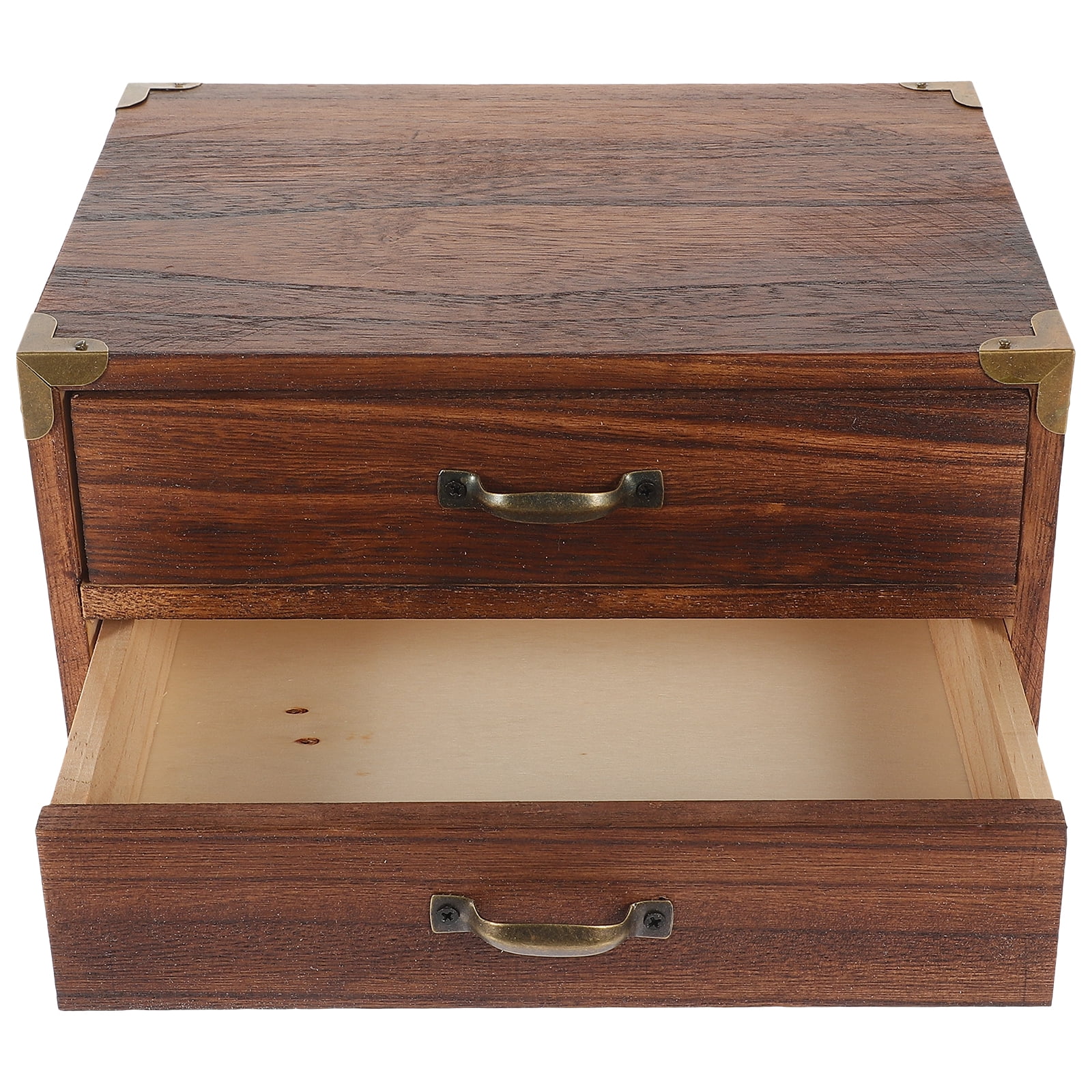 Small Wooden Boxes with Drawers Storage Cabinet Office - Walmart.com