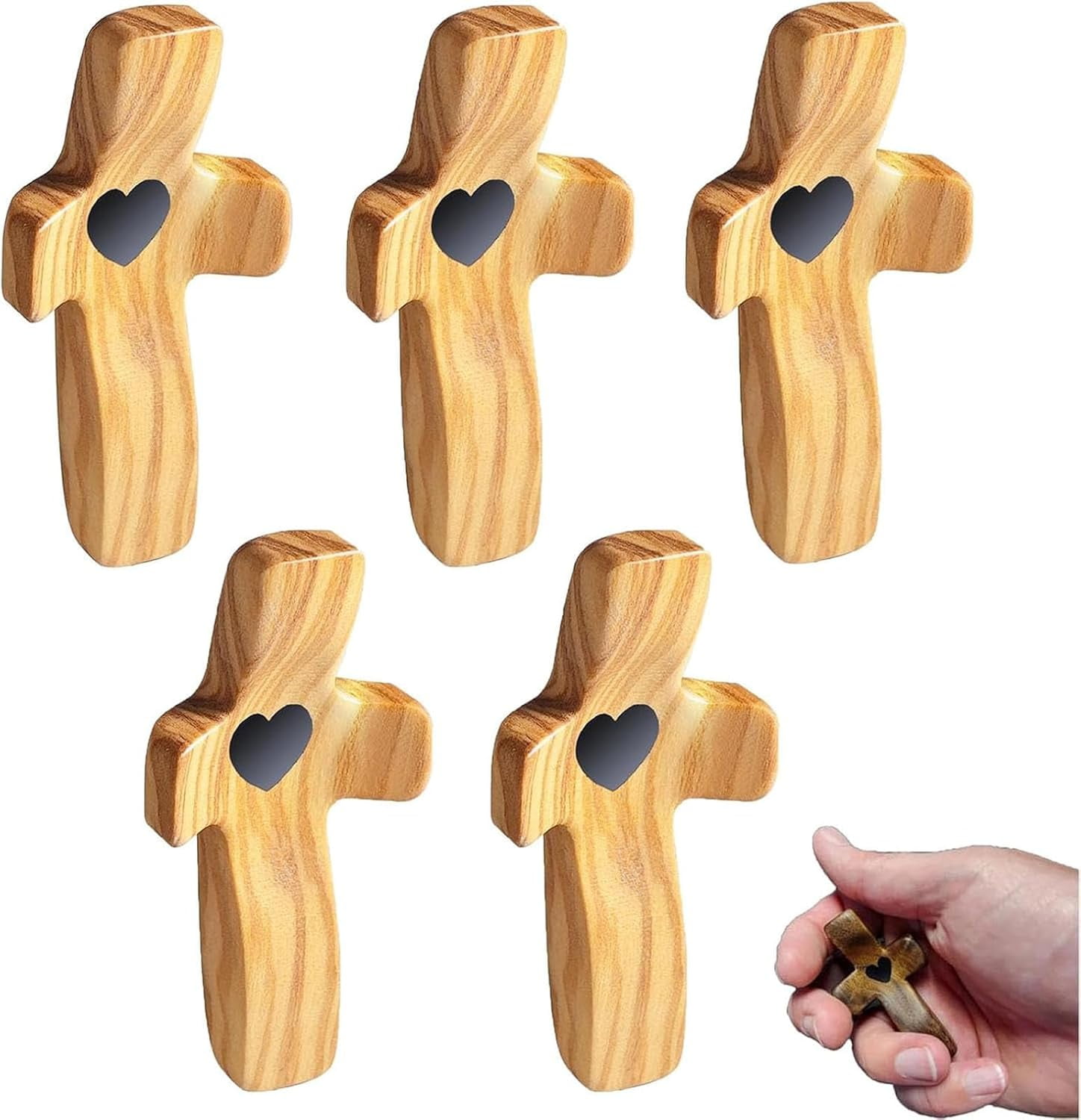 Small Wooden Cross for Stress Relief or Encouragement Pocket Hearts ...
