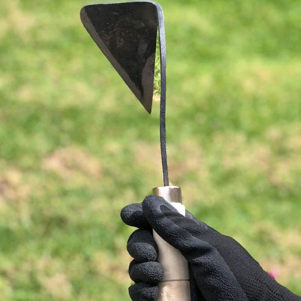 Small Wooden Handle Crooked Handle Triangular Pointed Hoe Forged Curved ...