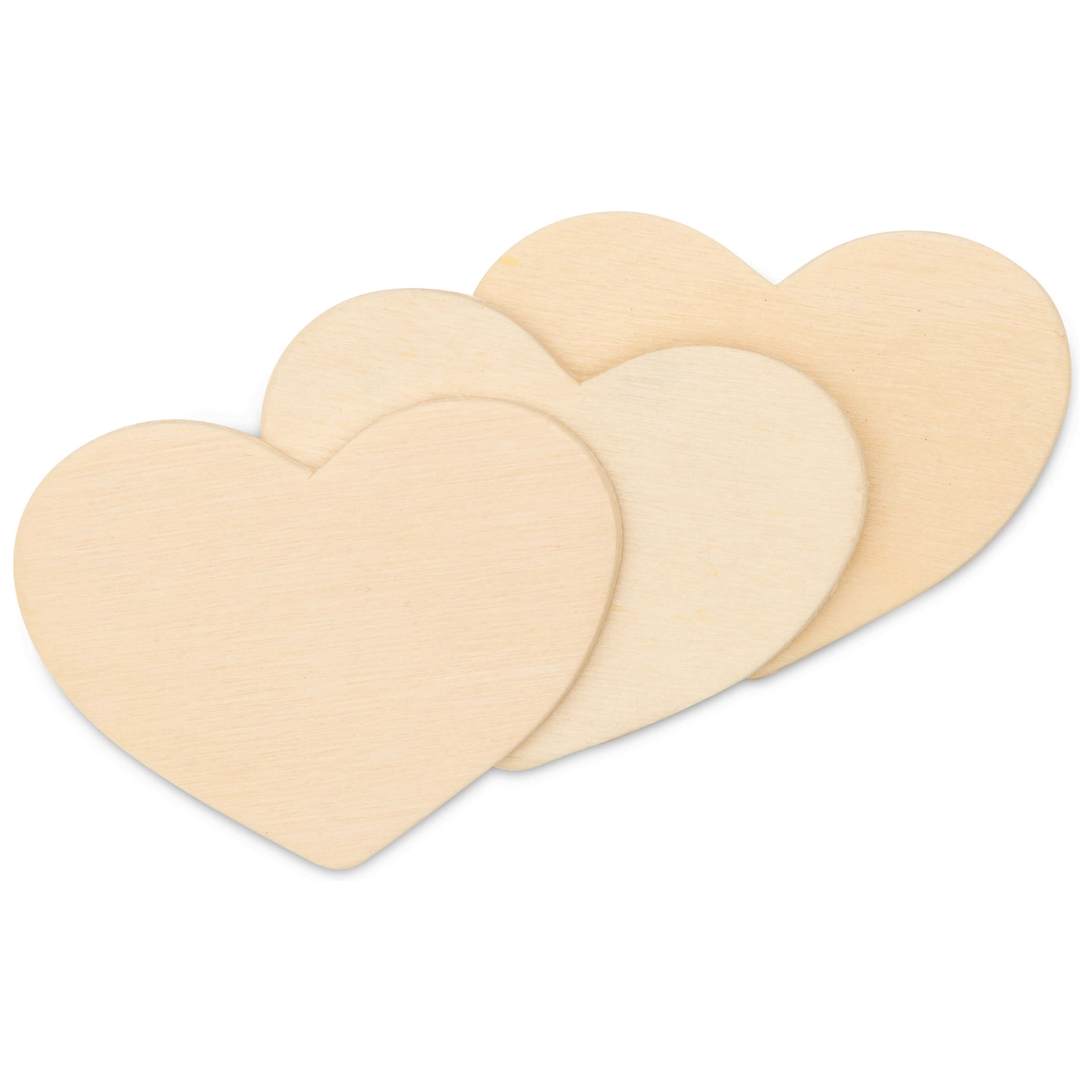 Small Wooden Hearts for Crafts 2-inch, 1/8 inch Thick, Pack of 500 ...
