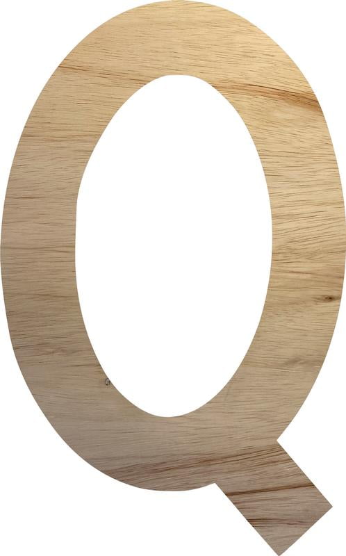 Small Wooden Letter, Real Wood Alphabet Letter Q, 15'' Tall Craft DIY ...