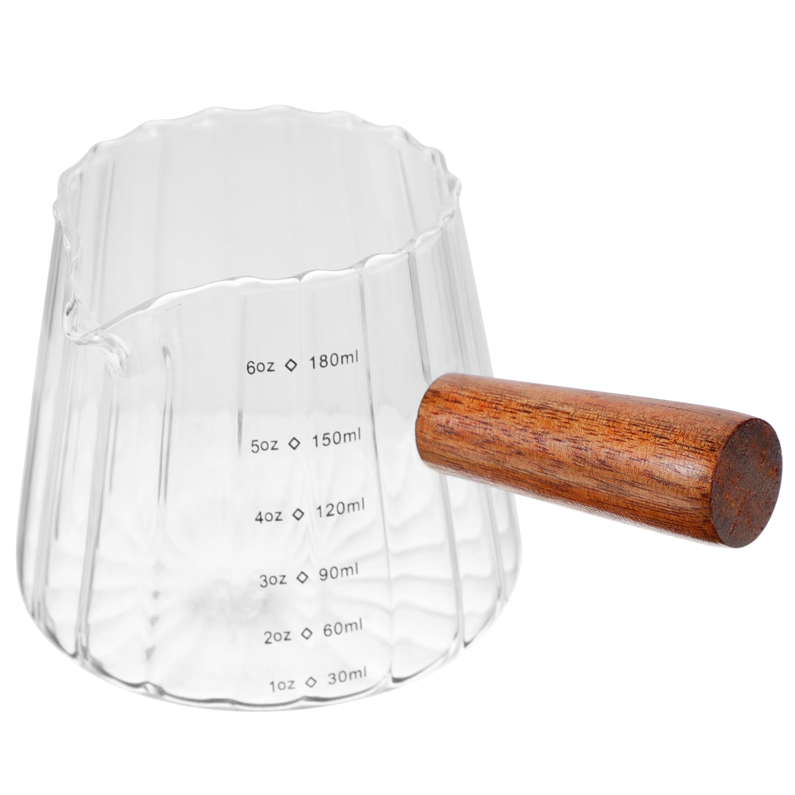 Small Wooden Milk Cup Syrup Creami Household Coffee Glass Milk Glass ...