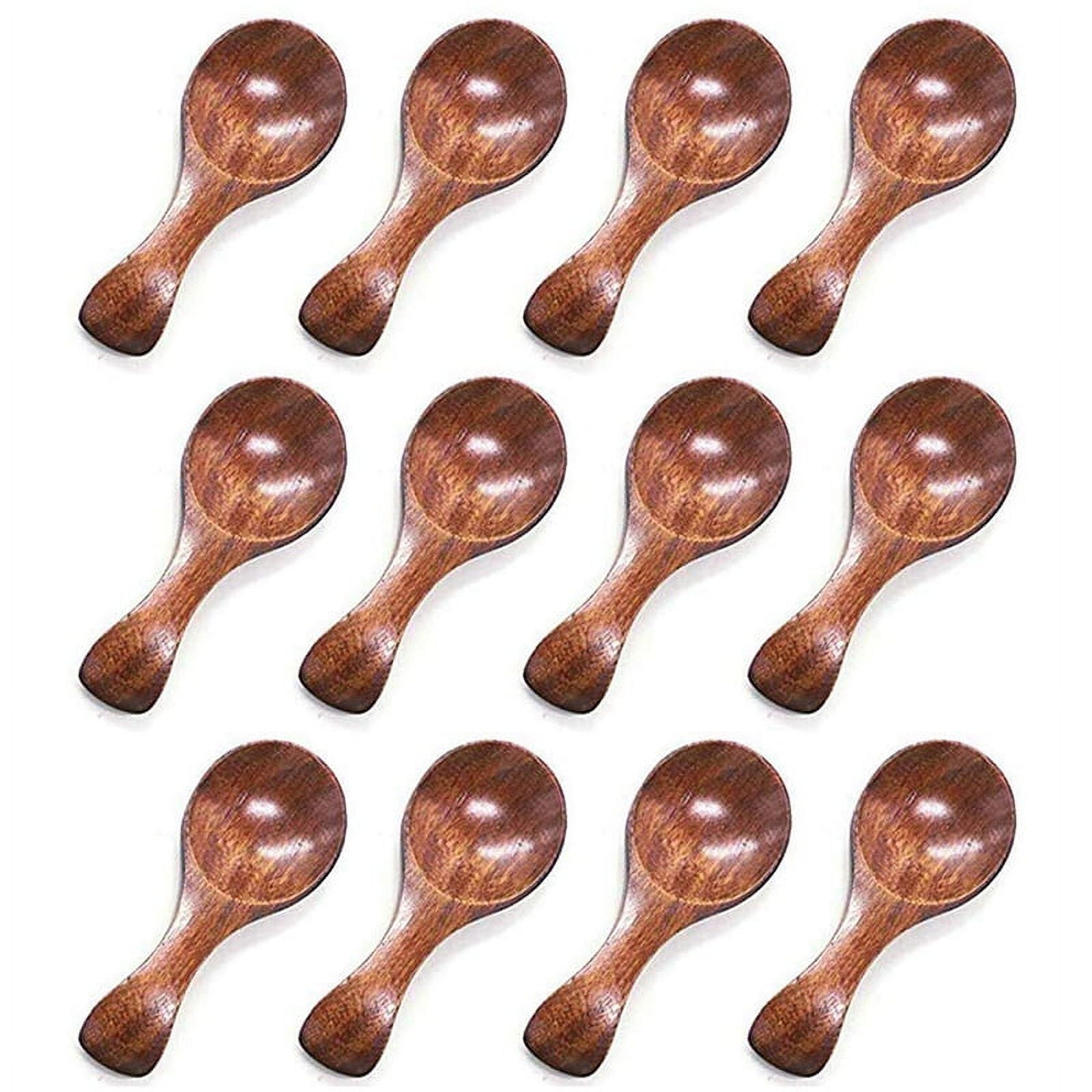 Small Wooden Spoon, 10PCS Ice Cream Spoons Honey Coffee Tea Sugar Jam ...