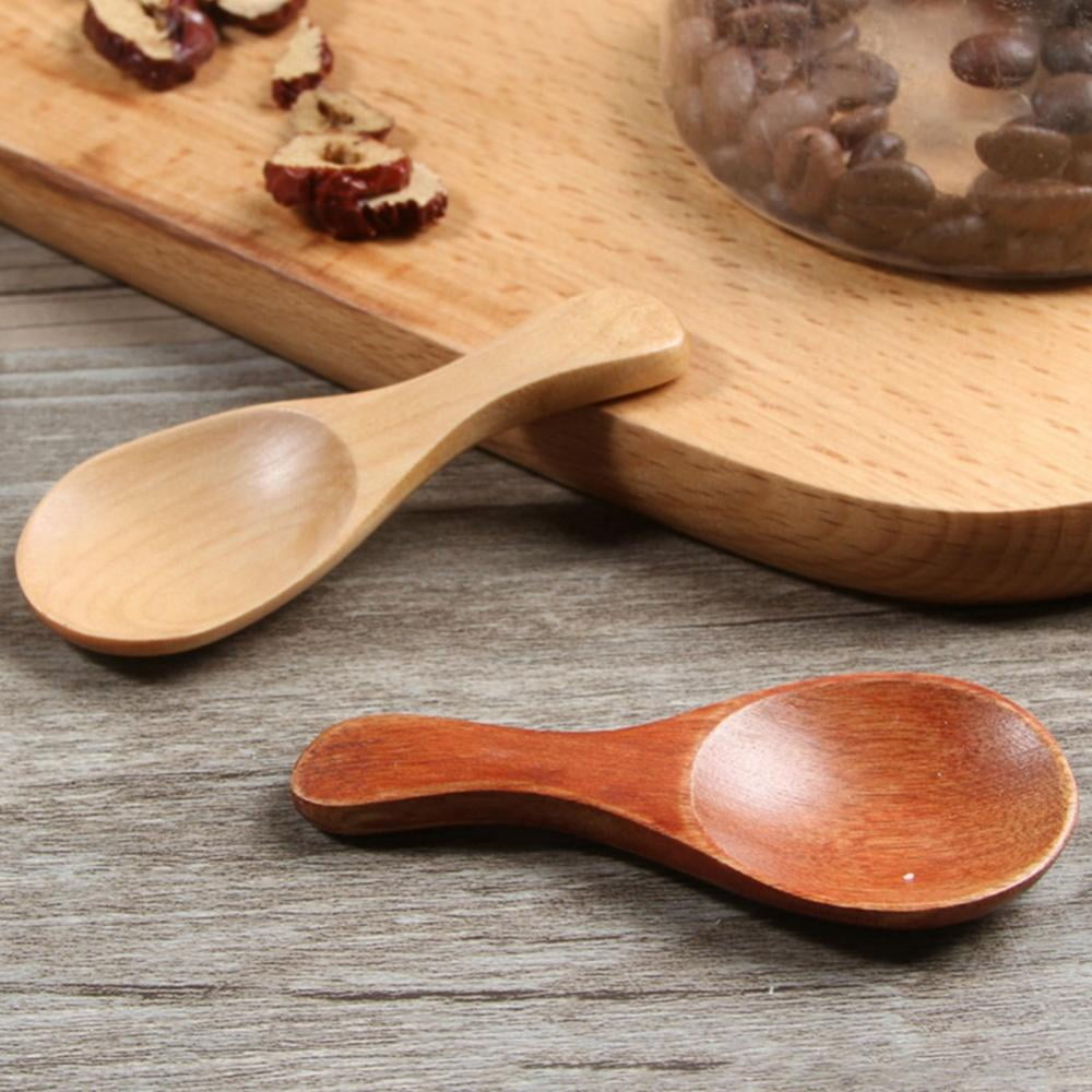Small Wooden Spoons for Jam, 3 inches Wooden Teaspoon Small Teaspoons ...