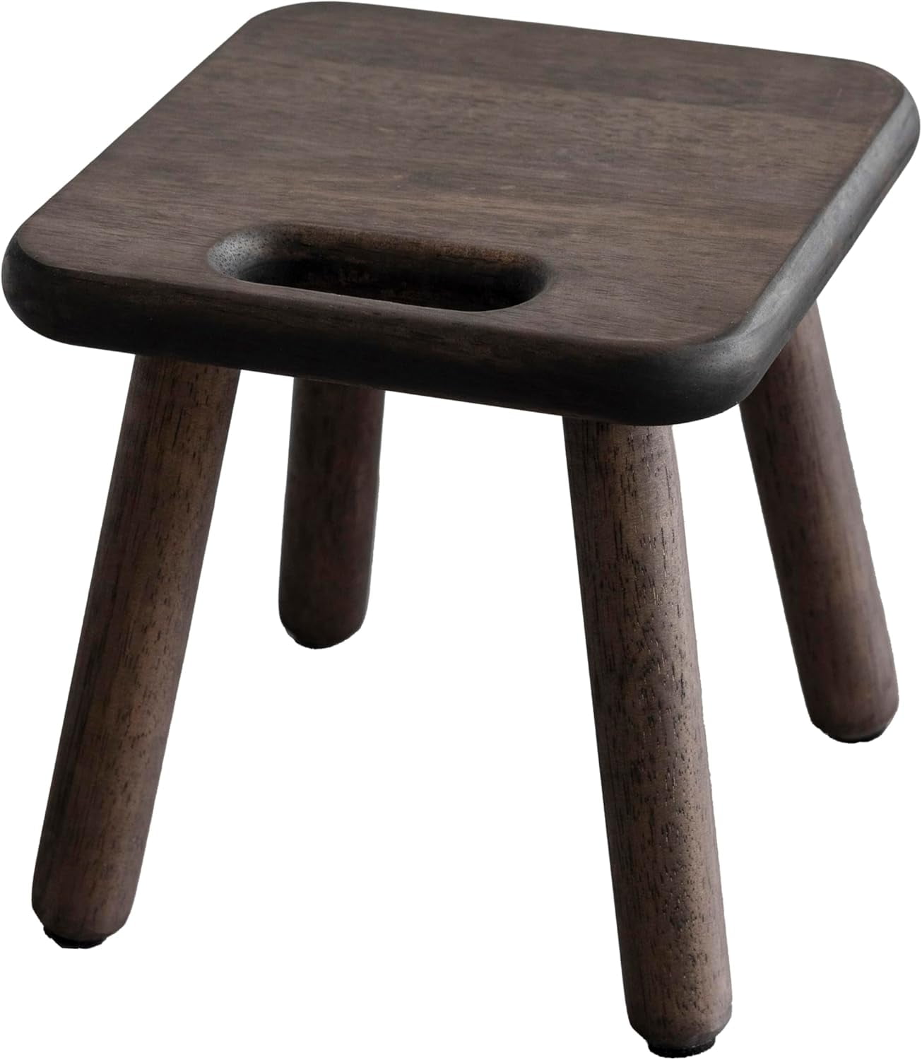 Small Wooden Step Stool Black Wood Foot Stool Kids Chair Sensory Table ...