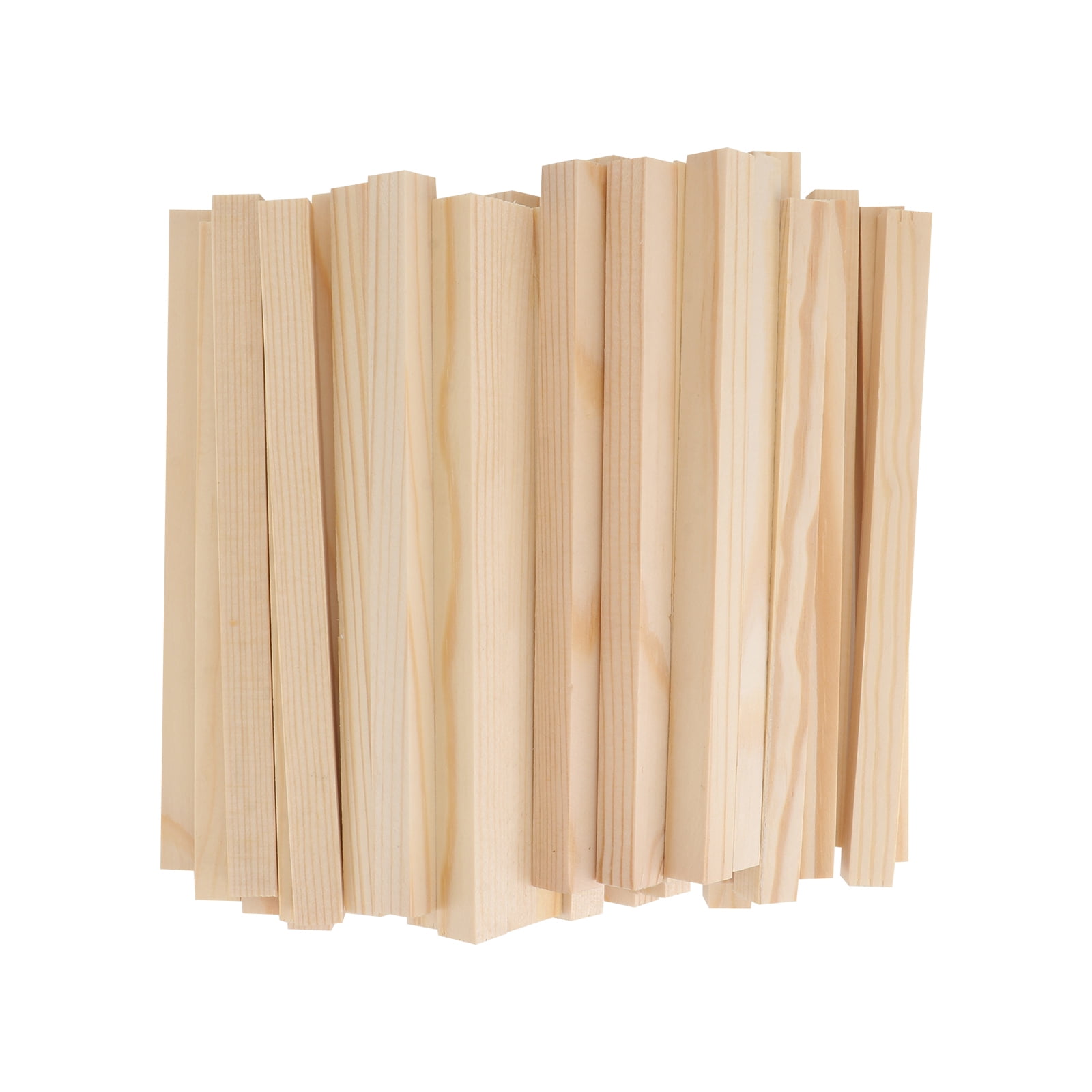 Small Wooden Strip Unfinished Hardwood Sticks for Crafts Dowel Ornament ...