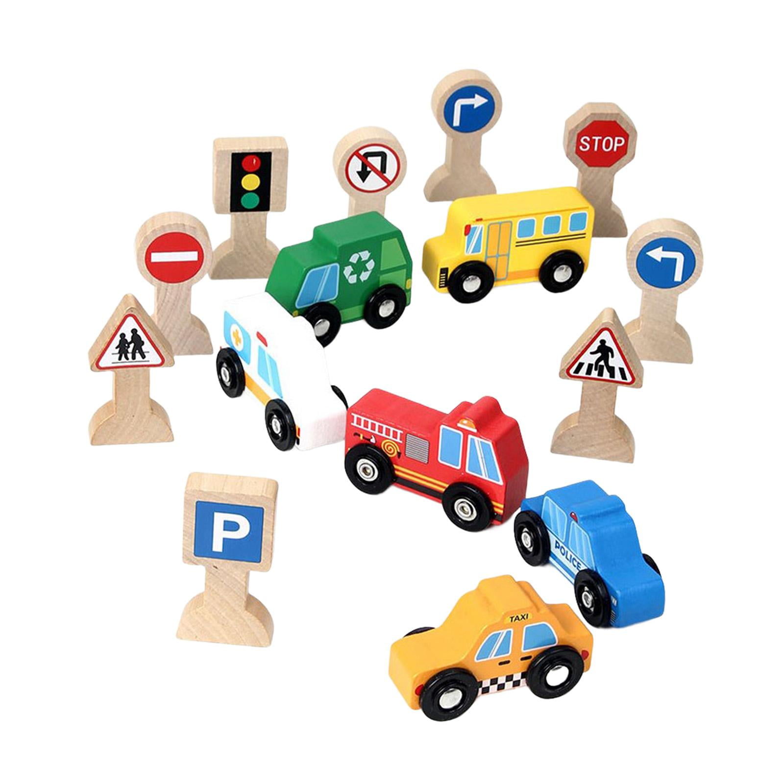 Small Wooden Vehicles Toys Wooden Cars Toys for Toddlers Boys Birthday ...