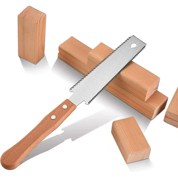 Japanese Hand Saw 2 Pack ，6 Inch Double-Edged Pull Saw with 14/17 TPI ...