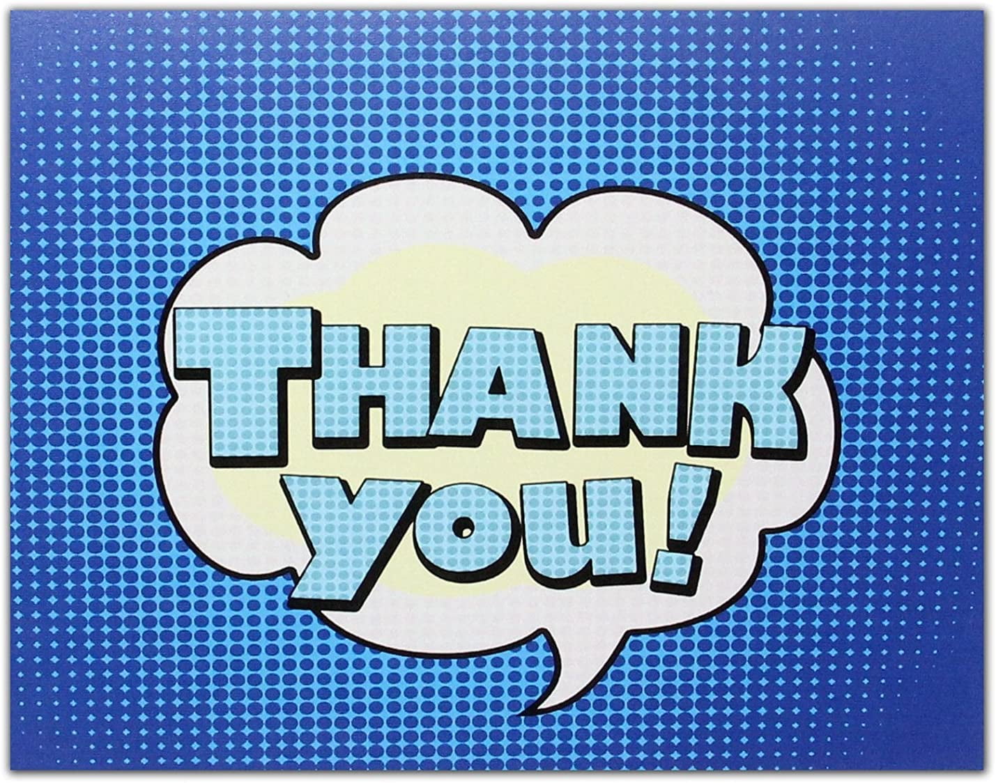 Small World Greetings Blue Thank You Cards 24 Count - Blank Inside with ...