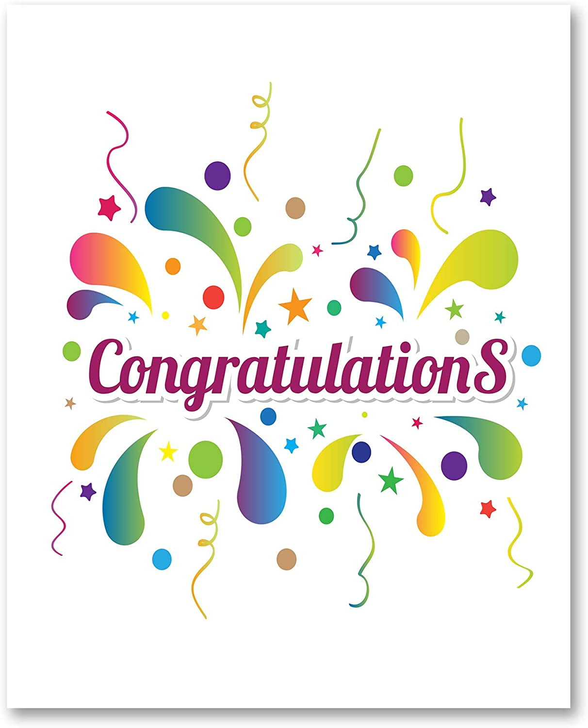 Small World Greetings Large Congratulations Card - Blank Inside With ...