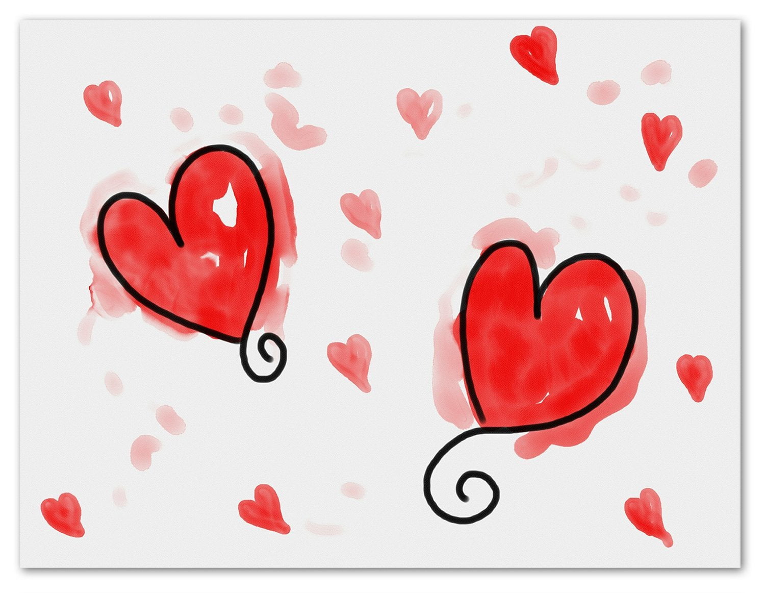 Small World Greetings Playful Hearts Cards 12 Count - Blank Inside with ...