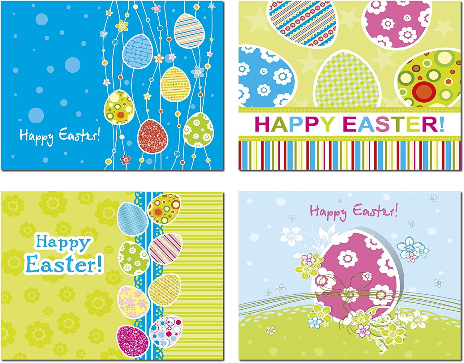Small World Greetings Vibrant Happy Easter Cards 12 Count - Blank ...