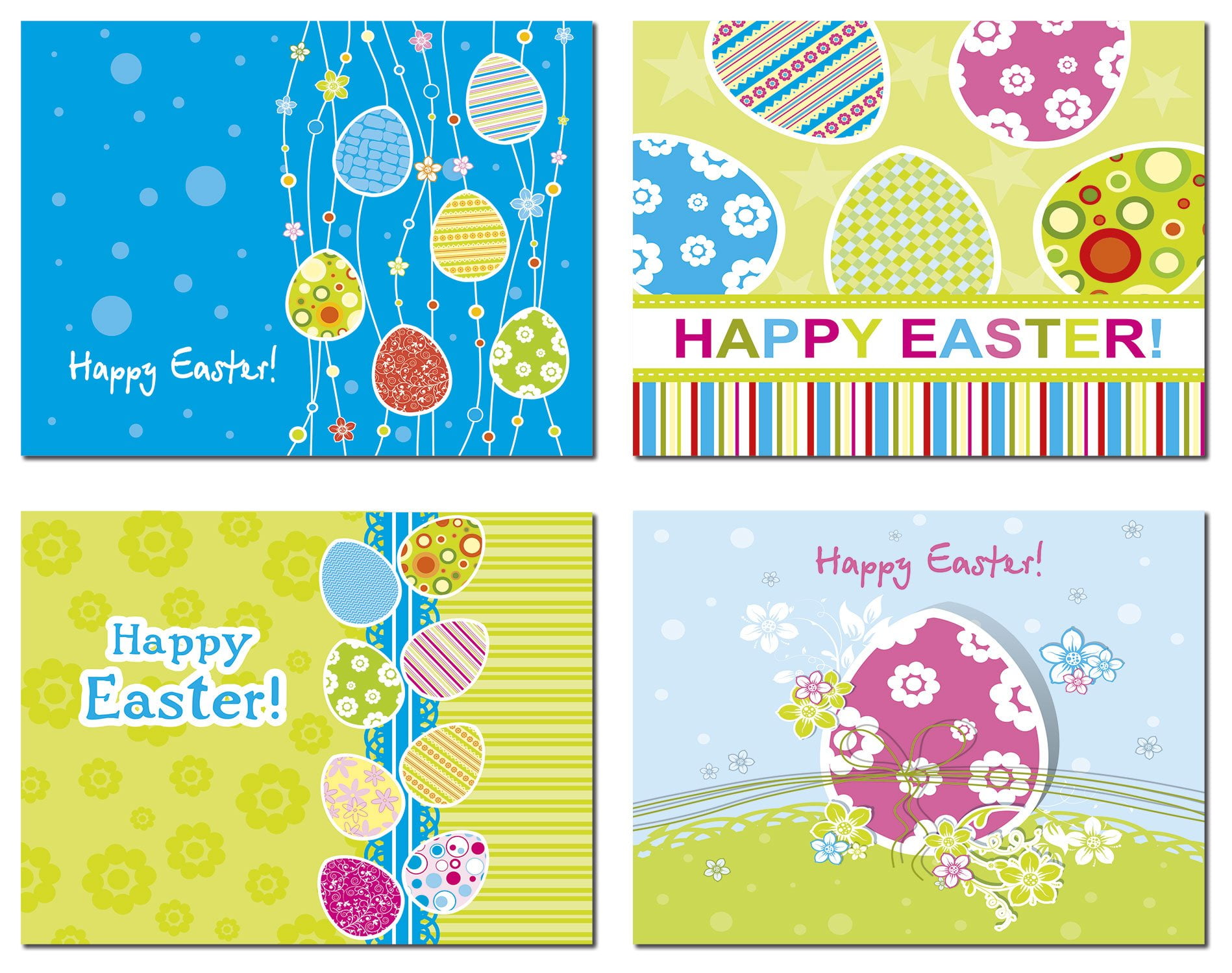 Small World Greetings Vibrant Happy Easter Cards 24 Count - Blank ...