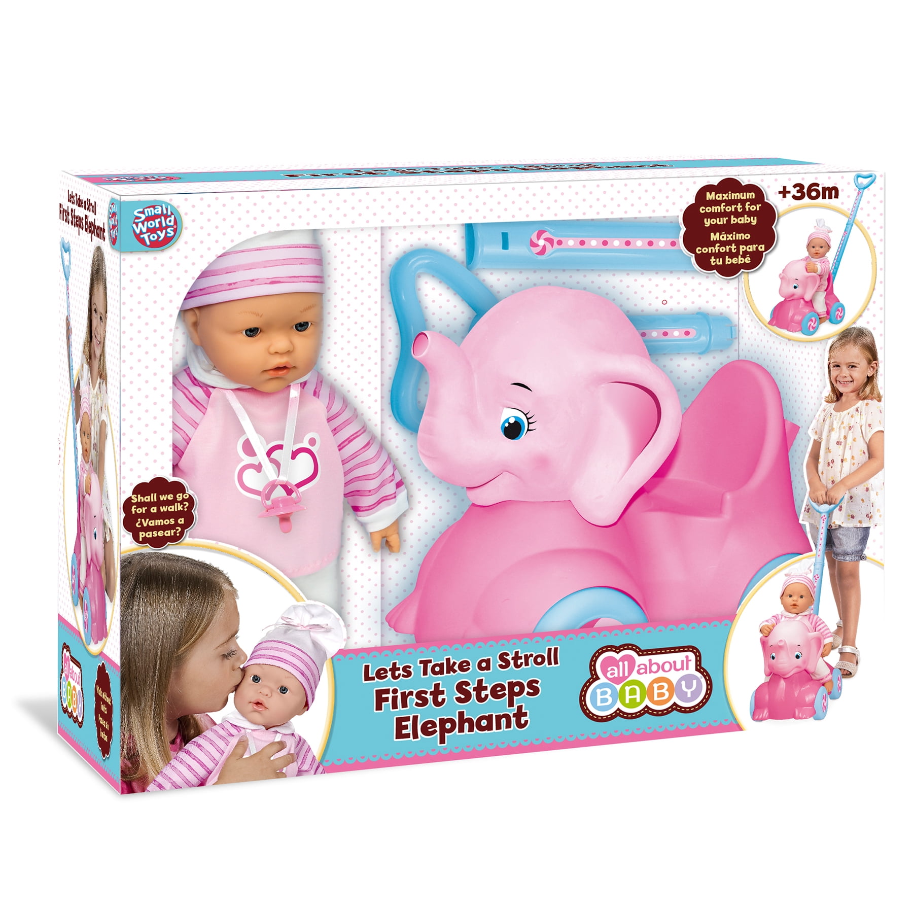 Small World Toys Let's Take A Stroll First Steps Elephant - Walmart.com