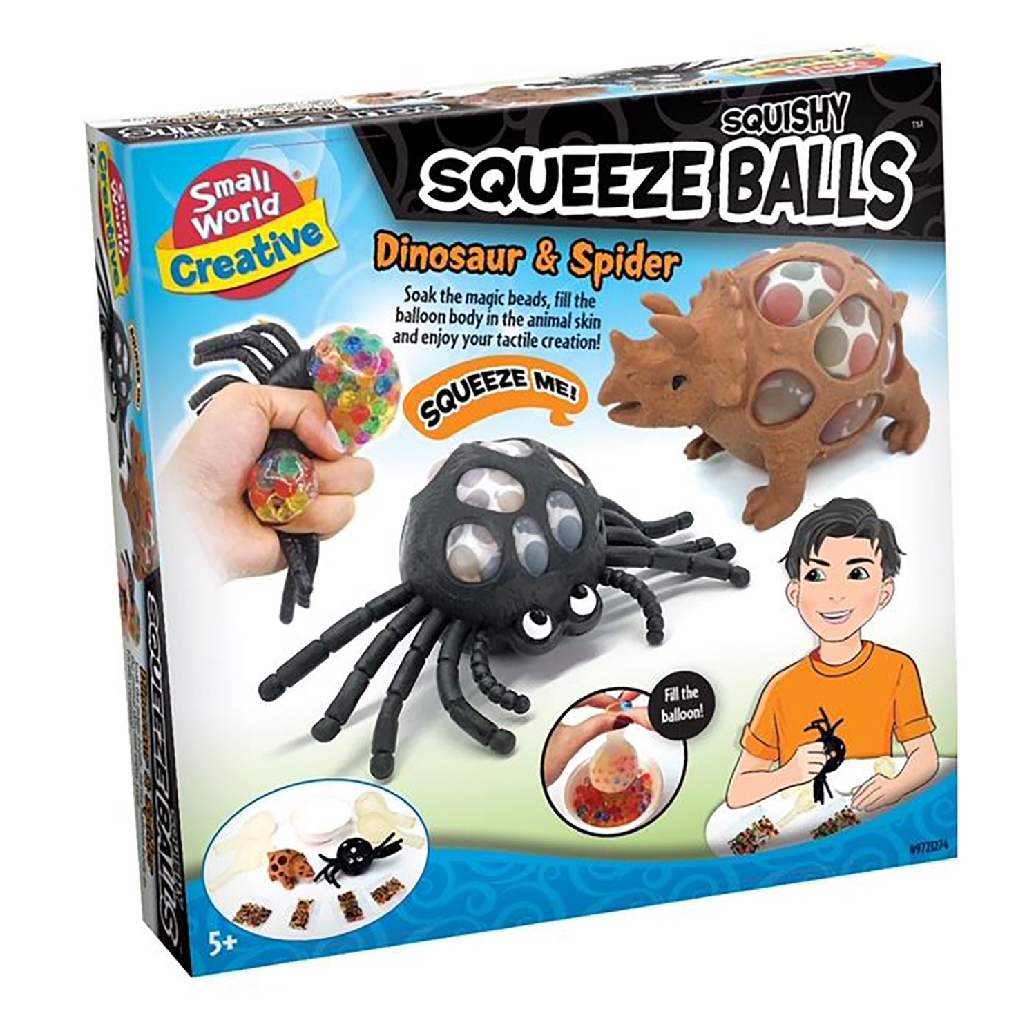 Small World Toys Squishy Squeeze Balls Dinosaur & Spider Kit - Walmart.com