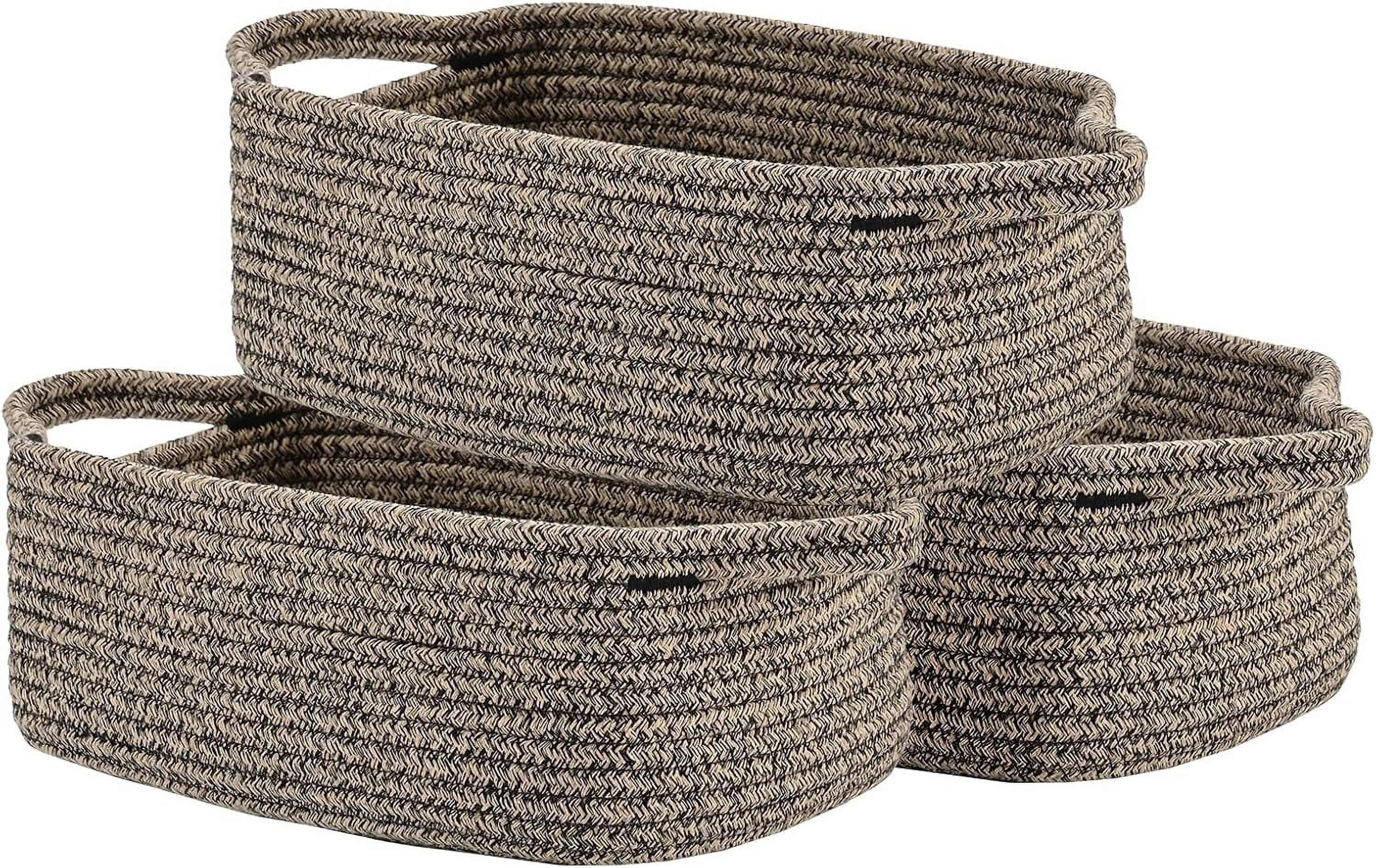 Small Woven Basket, 12 x 8 x 4.5 Inches, Small Storage Baskets for ...