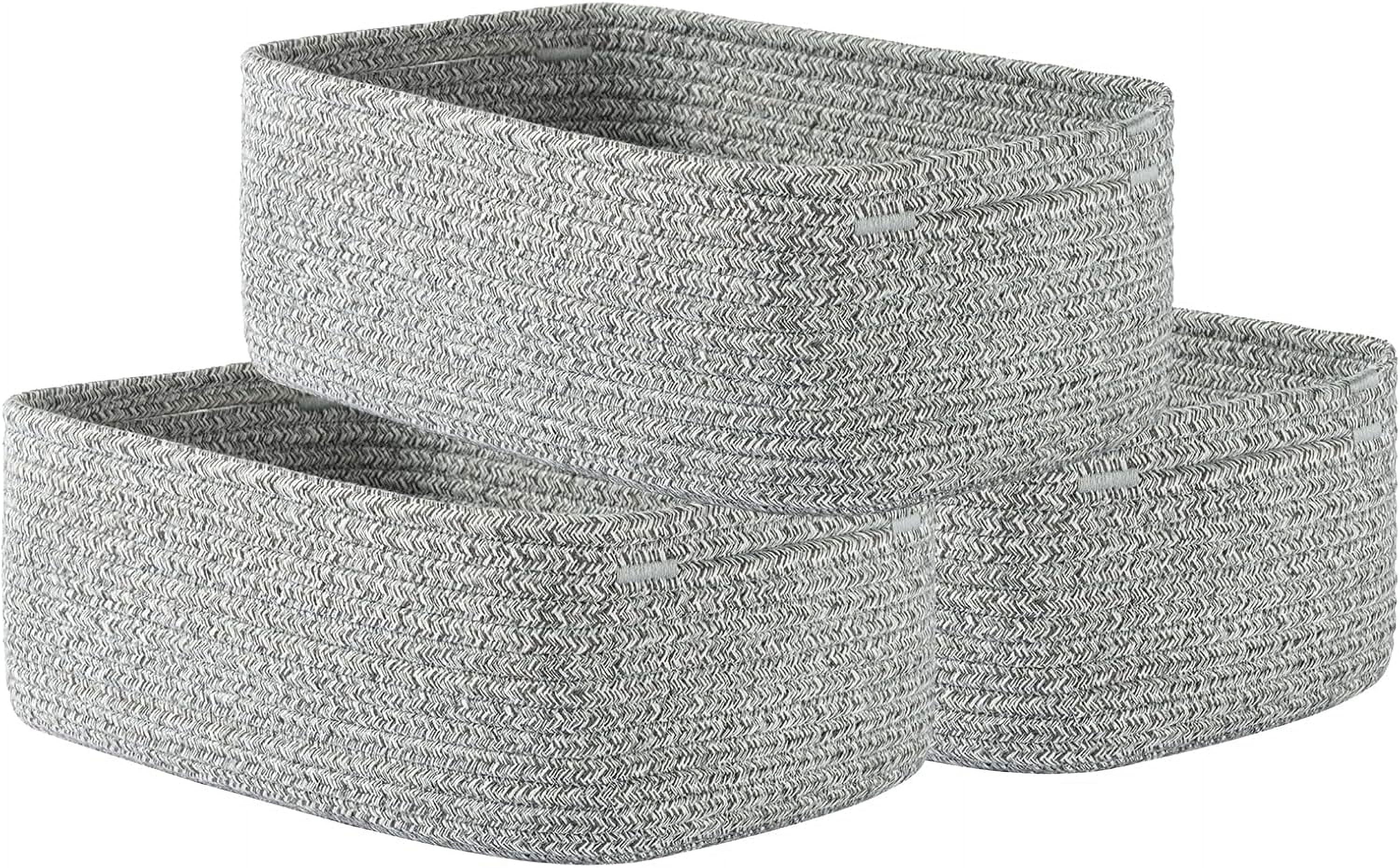 Small Woven Basket, 12 x 8 x 4.5 Inches, Storage Basket for Organizing ...