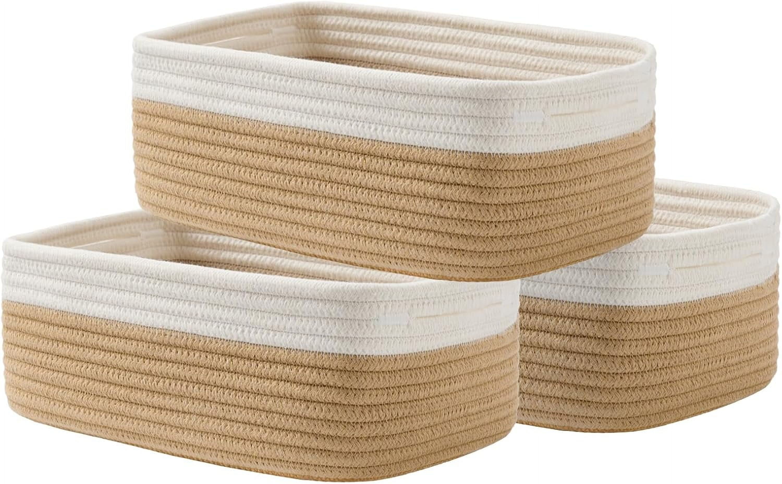 Small Woven Basket, 12 x 8 x 4.5 Inches, Storage Basket for Organizing ...