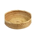 Small Woven Wicker Basket - Round Entryway Organizer for Keys, Wallet ...
