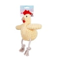 Small Yellow Chicken Dog Chew Toy Unfilled Tough Design for Indoor Play ...