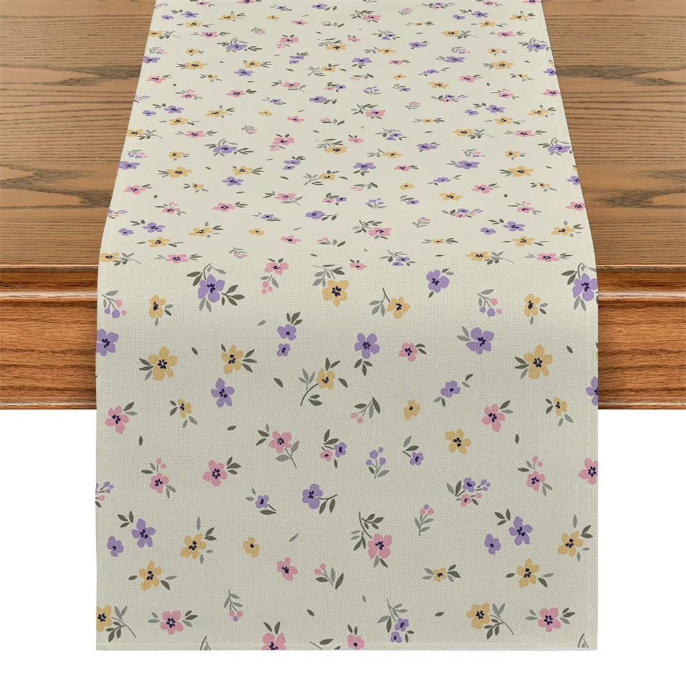 Small Yellow Flower Table Flag Plant Table Runner Family Kitchen Living ...