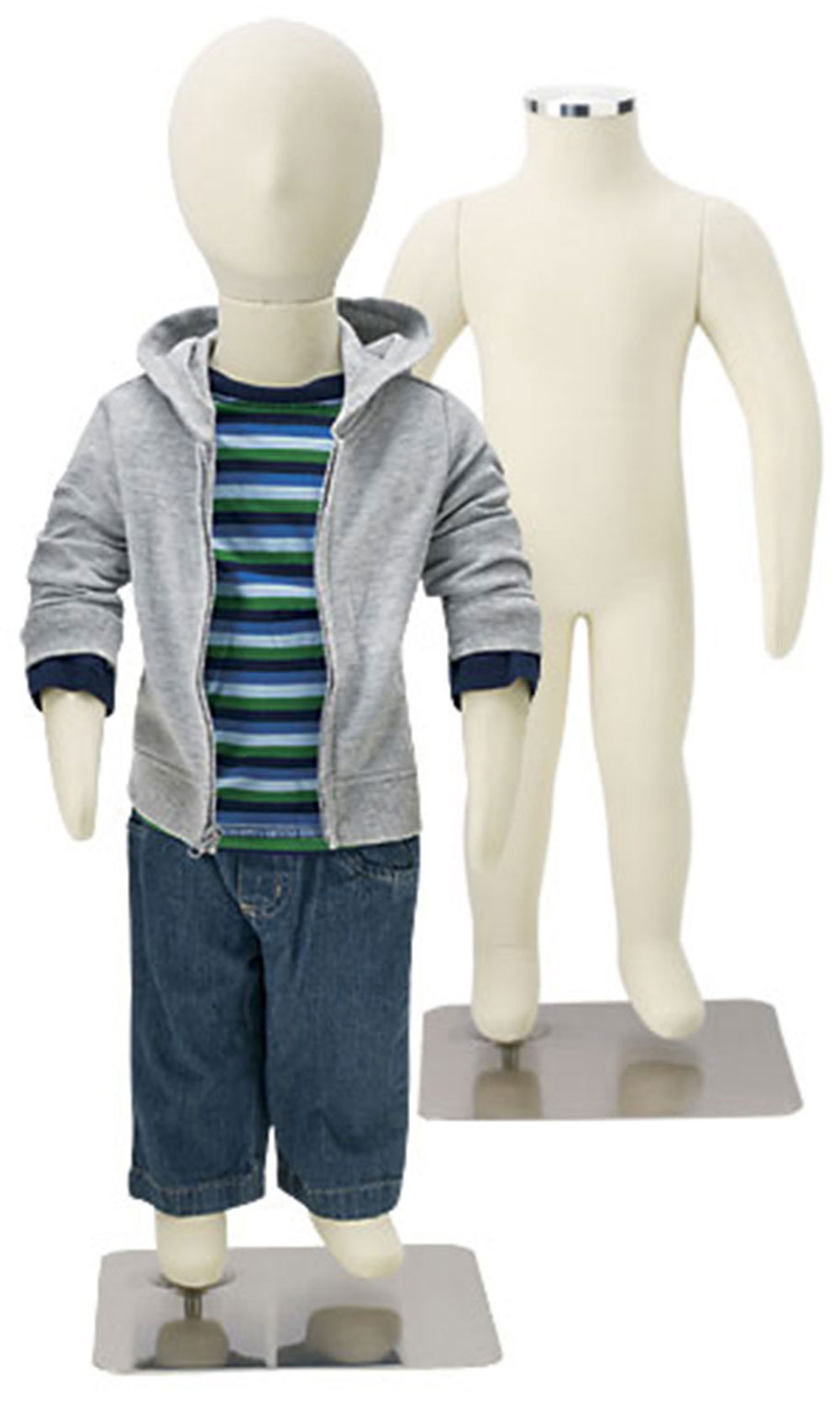 Gymax Half Body Mannequin Form Male Head Turn Display White - Walmart.com