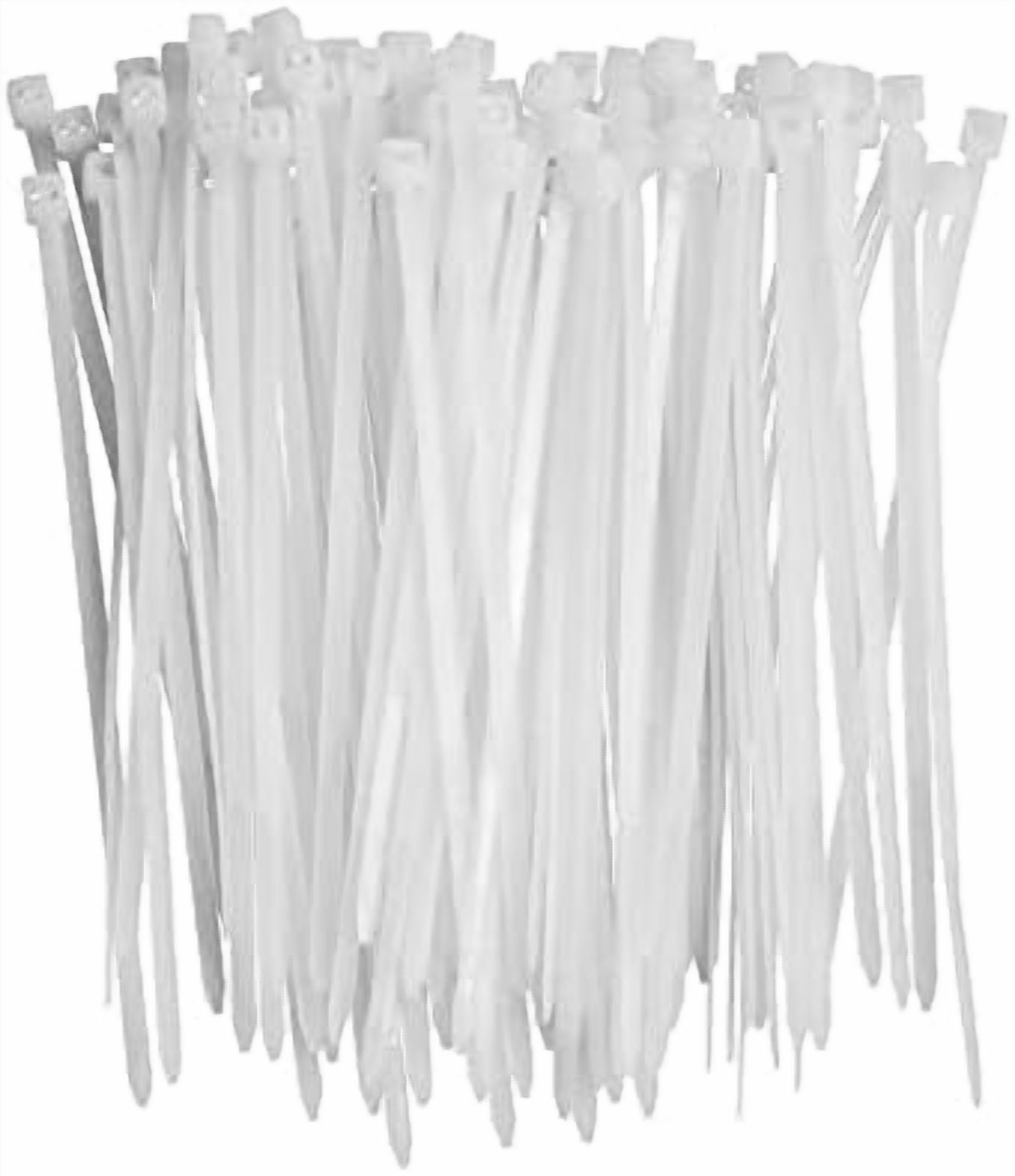 Small Zip Ties,White Zip Ties 4 Inch 100 Pack, Nylon Cable Ties Self ...