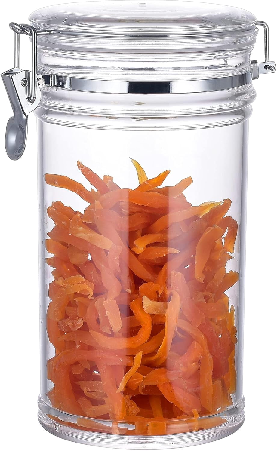 Small acrylic can with locking clip, sealed flip lid can | Food storage ...