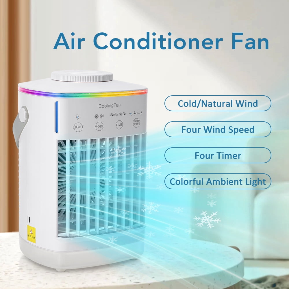 Small air cooler air conditioner fan–household mobile humidifying spray ...