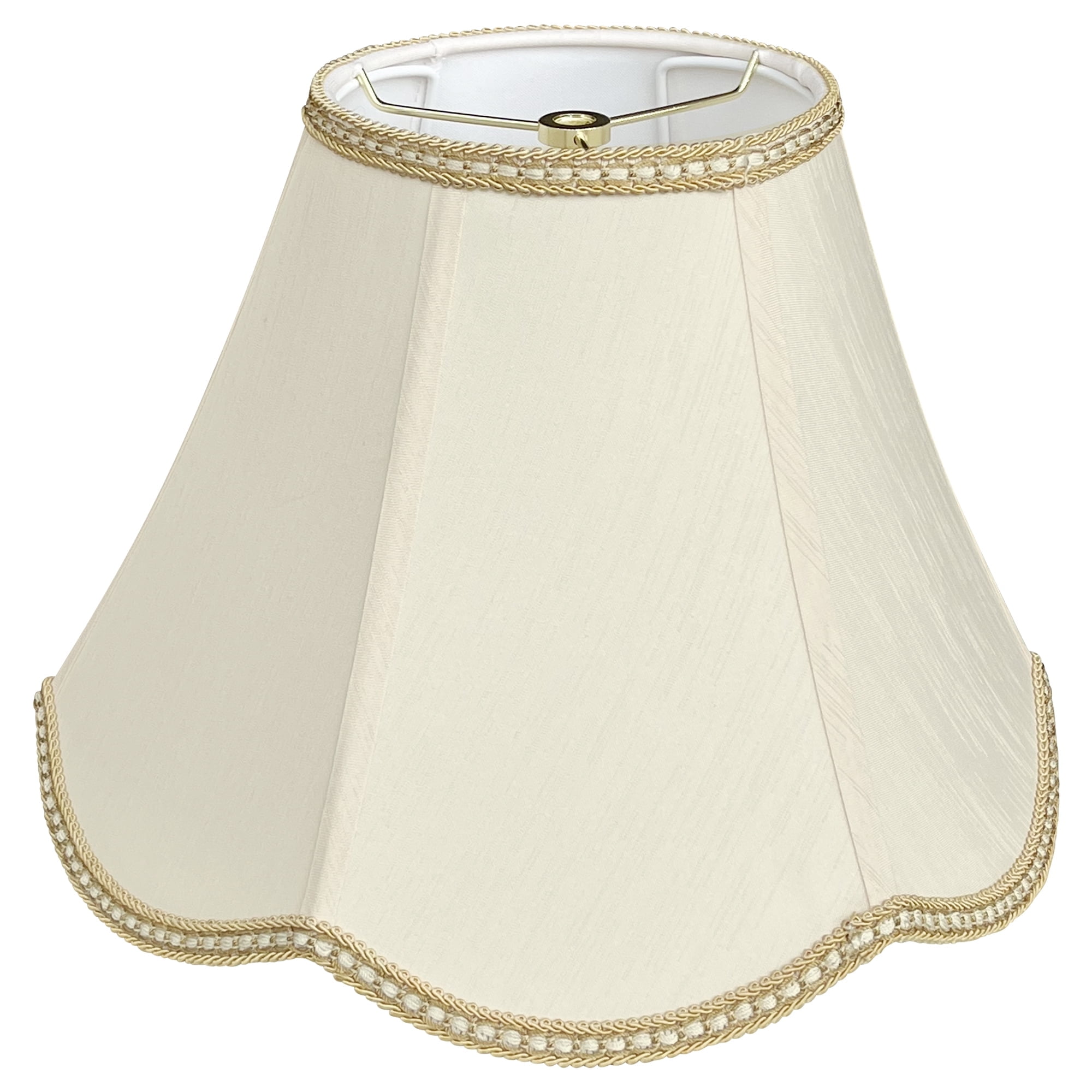 TooToo Star Lamp Shade, 6" x 13" x 9.25" Bell Shaped Scalloped Beige ...