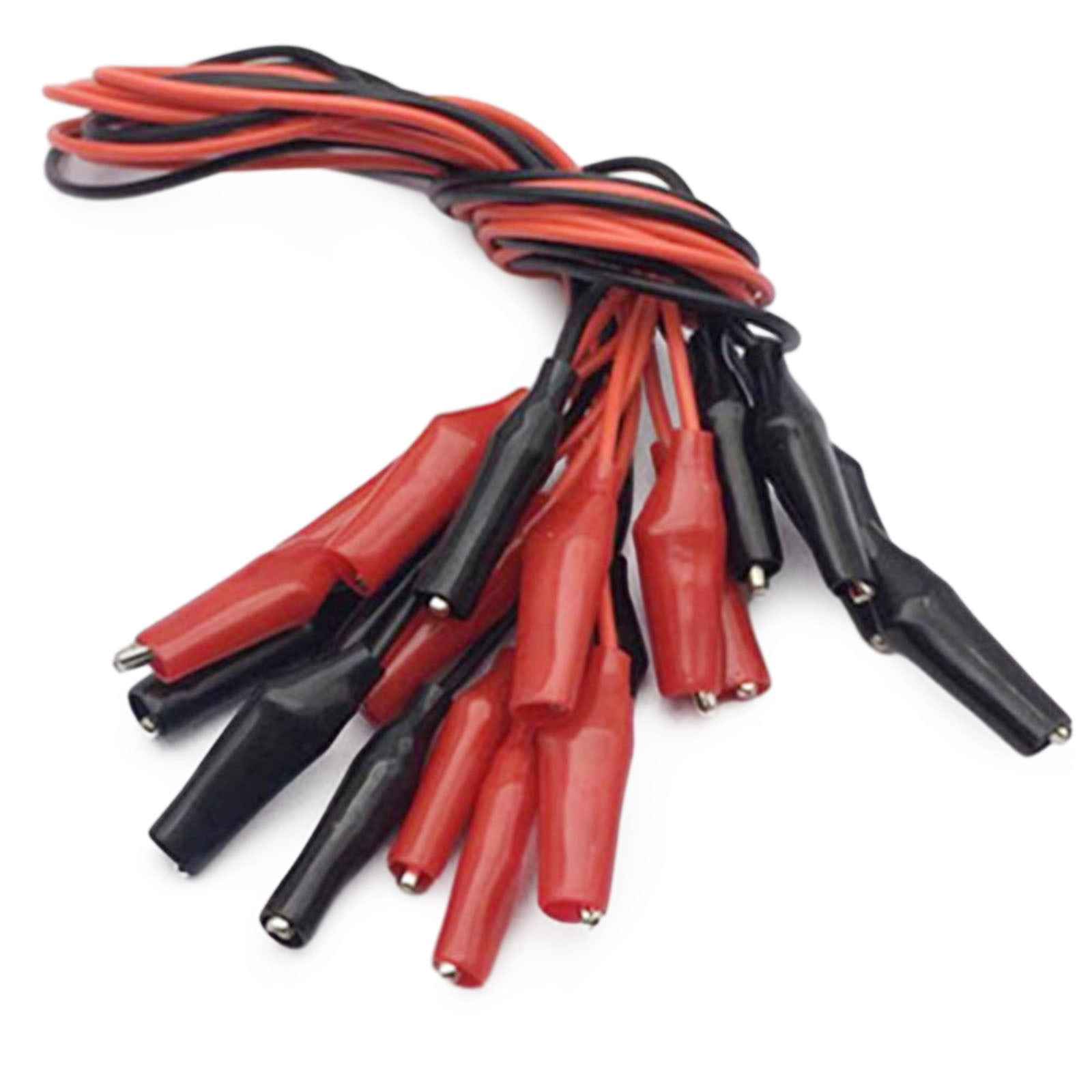 Small crocodile clip test line Double-header Power clip test line Red ...