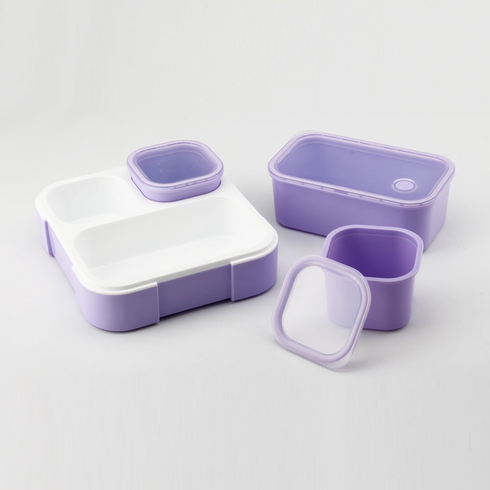 Small family Snack Containers for 3 Compartment Travel Snack Containers ...