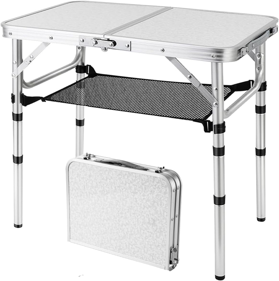 Small folding table, adjustable height folding table, camping table ...