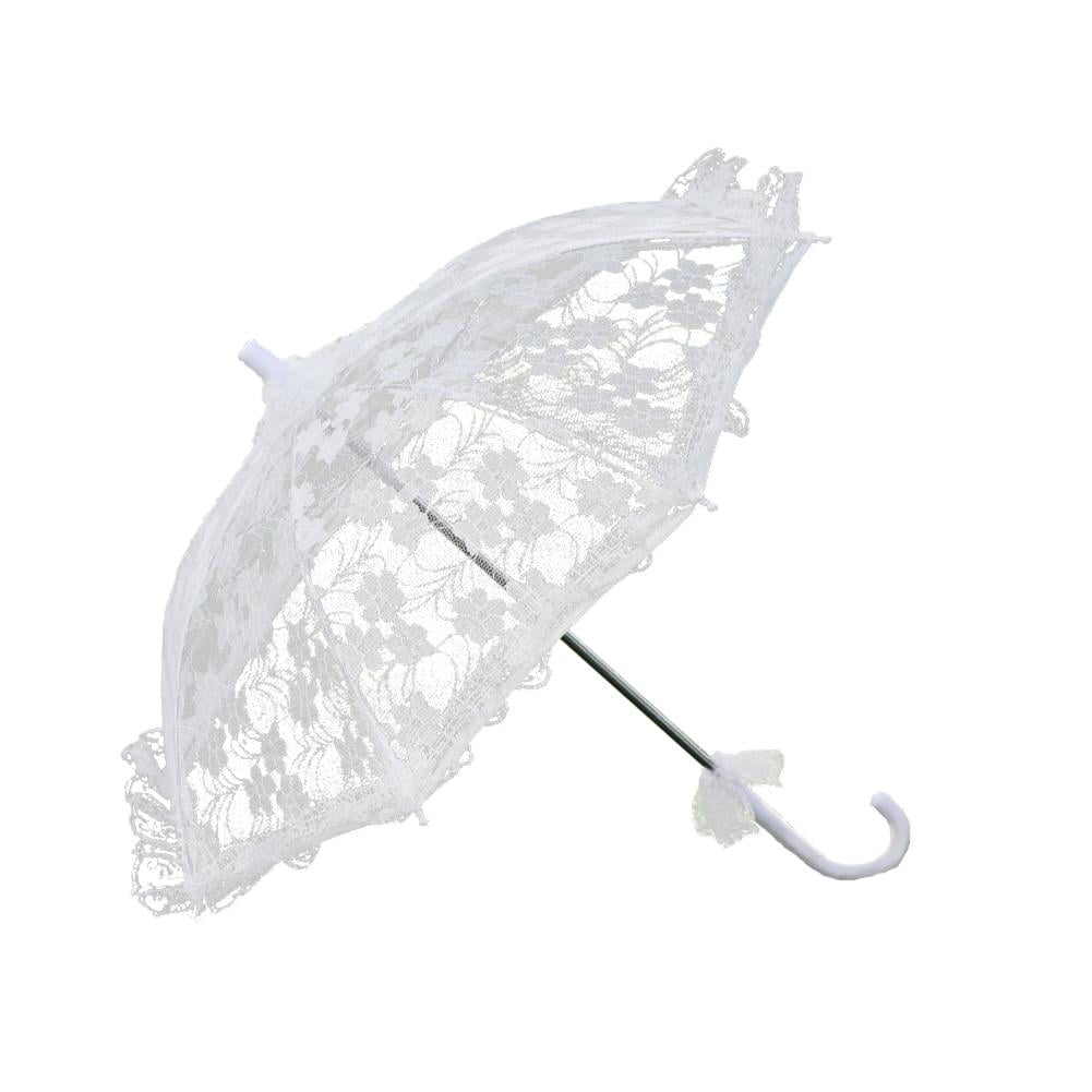 Small lacy parasol Handle Umbrellas Embroidery Parasol Lace Fll ...