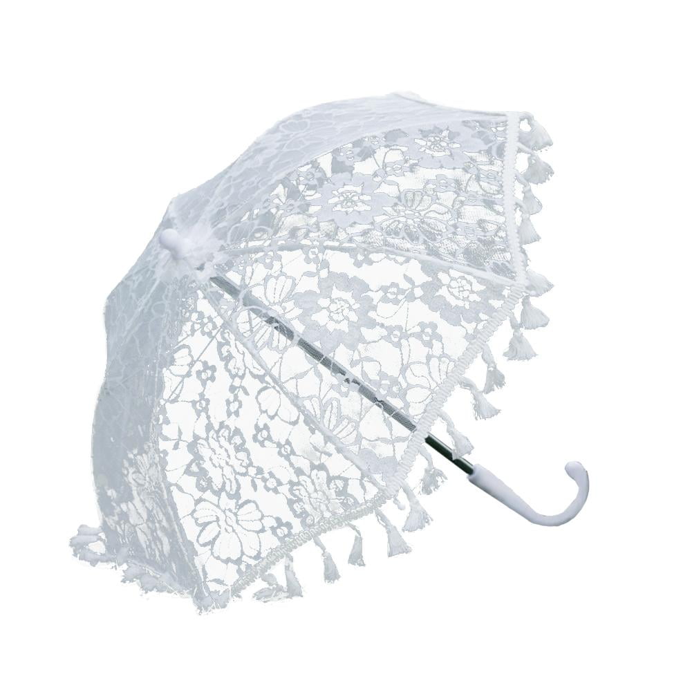 Small lacy parasol Handle Umbrellas Embroidery Parasol Lace Floral ...