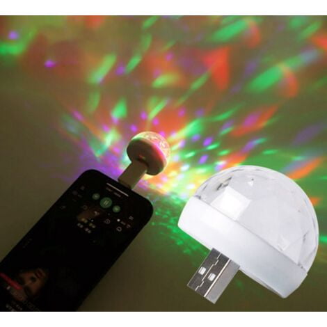 Small magic ball laser light bar disco stage light mini colorful usb ...