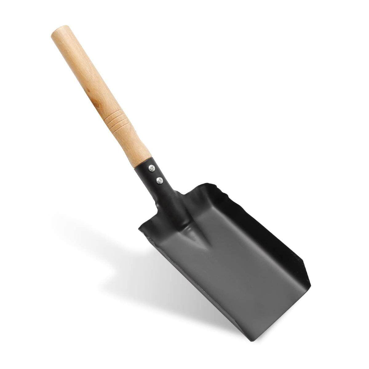 Small manual coal shovel, fireplace shovel, wooden handle, metal ash ...