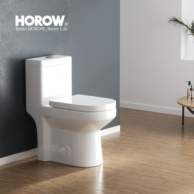 Small one Piece Toilet Short Compact Bathroom Tiny Mini Commode Water ...