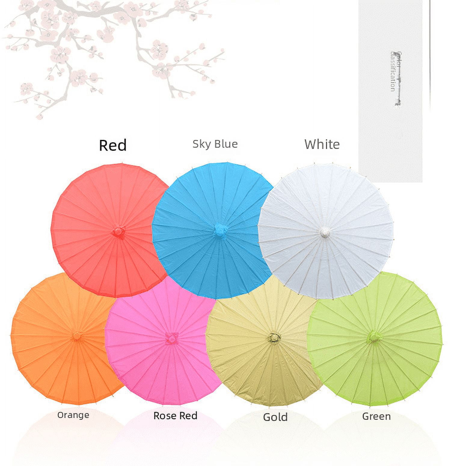 Small paper umbrella oil paper umbrella kindergarten DIY blank paper ...
