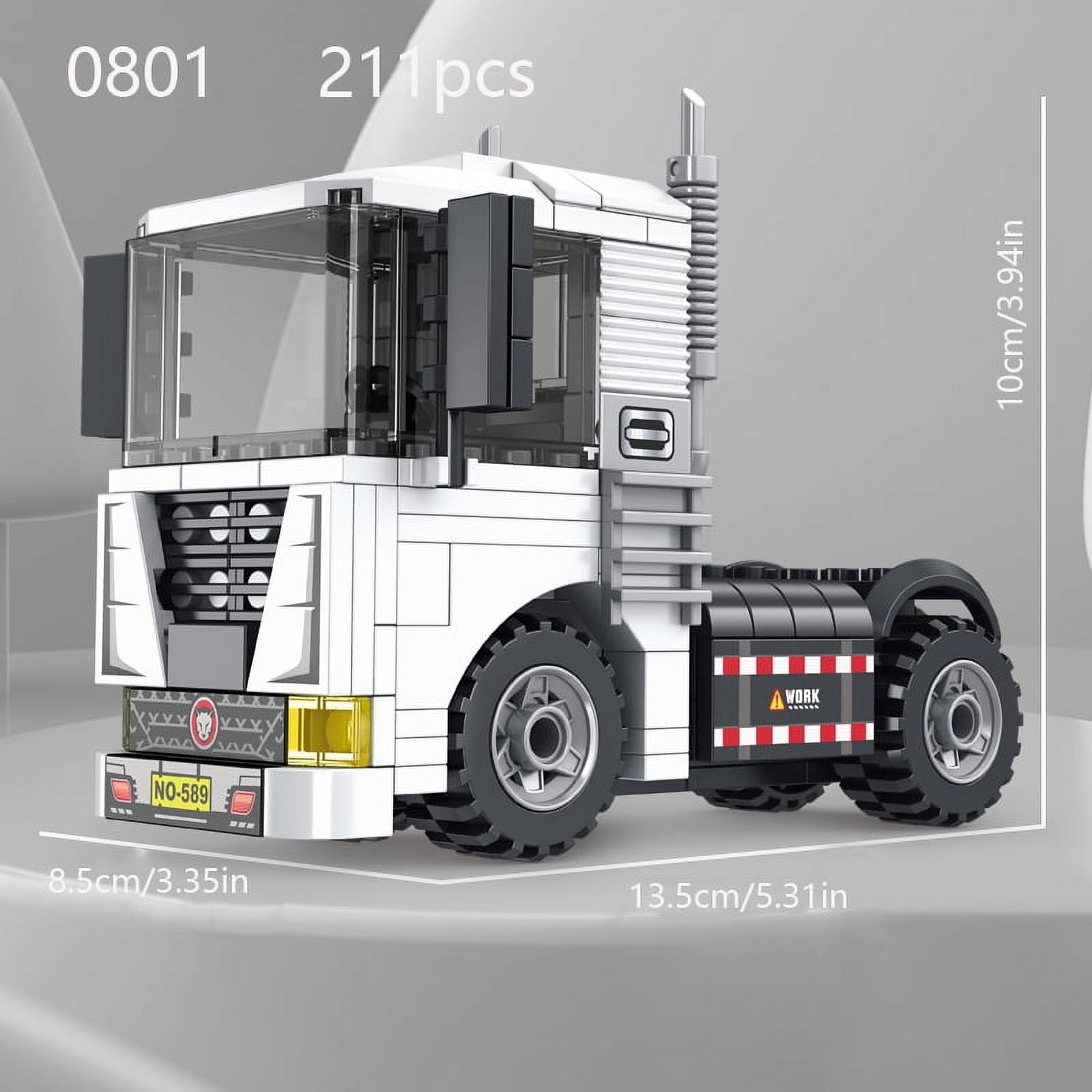 Small particle building block city vehicle model, school bus, fire ...