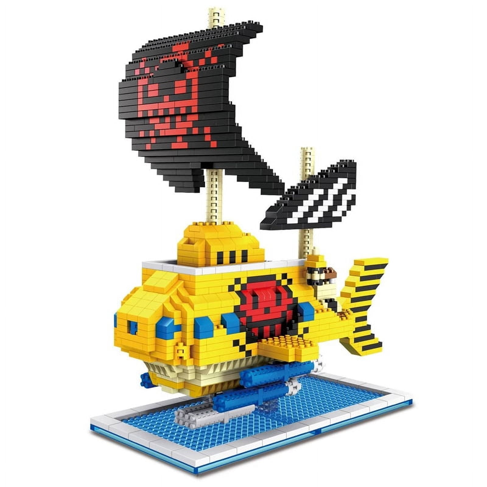 Small particle building blocks, pirate ship children's plugging puzzle ...