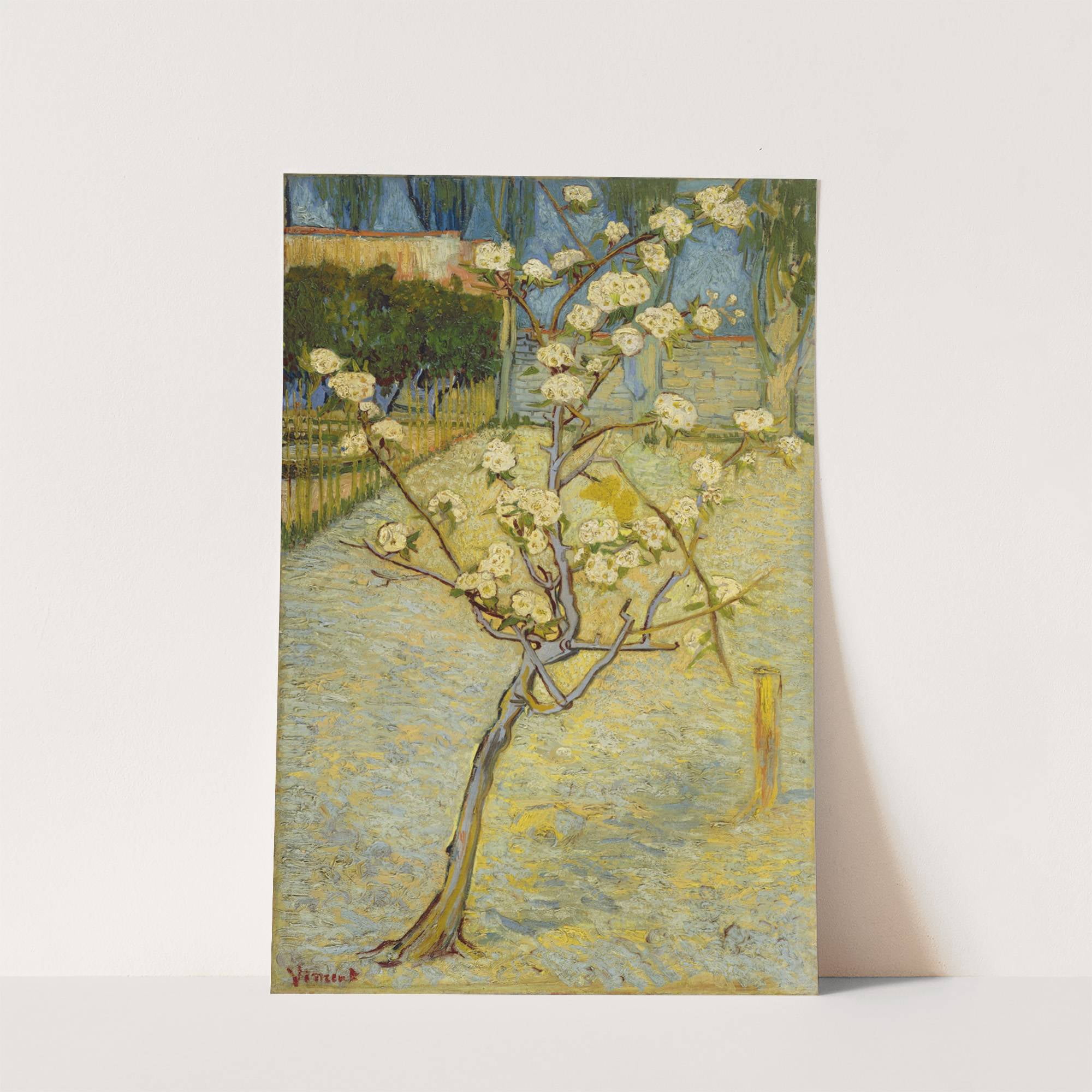 Small pear tree in blossom (1888) - Vincent Van Gogh Artwork ...
