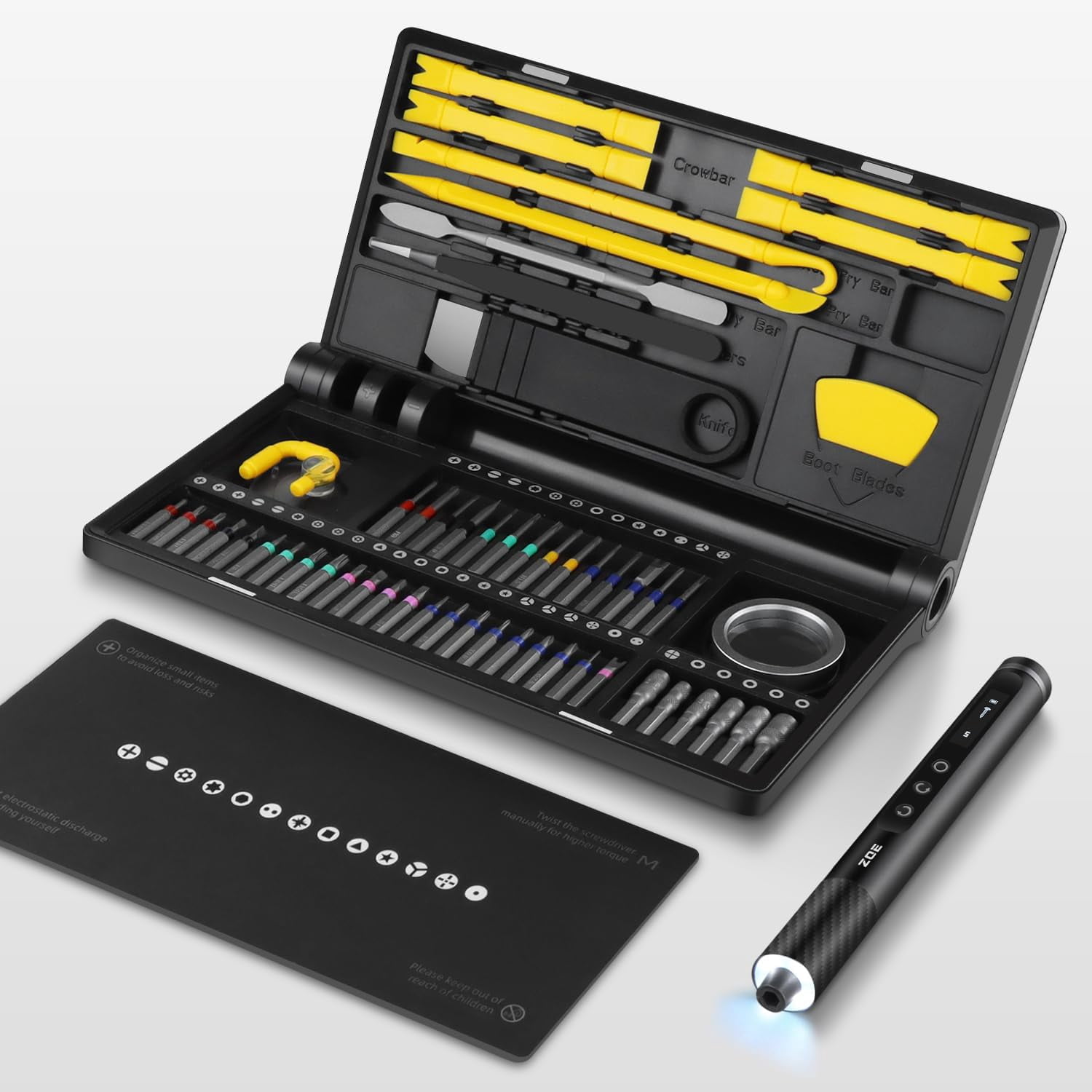 Small screwdriver set 71 in 1 electric screwdriver cordless with LED ...